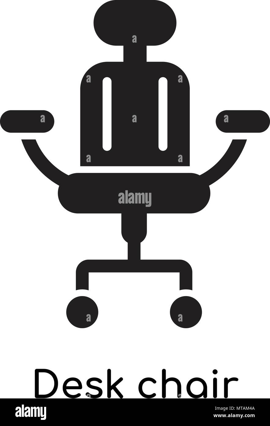 Desk chair icon isolated on white background for your web and mobile ...