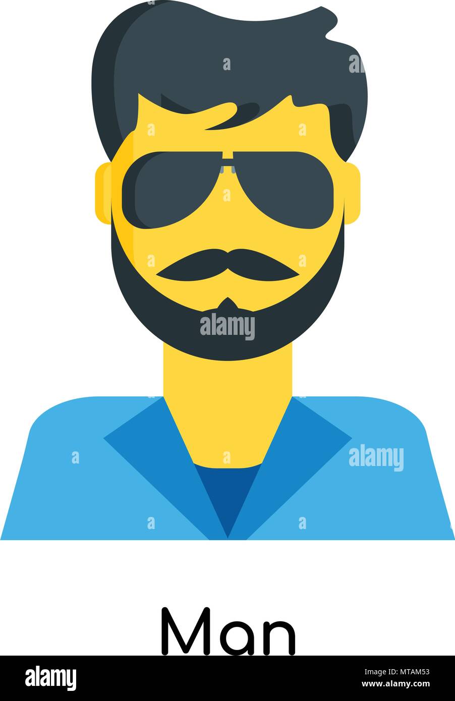 Man icon isolated on white background for your web and mobile app ...