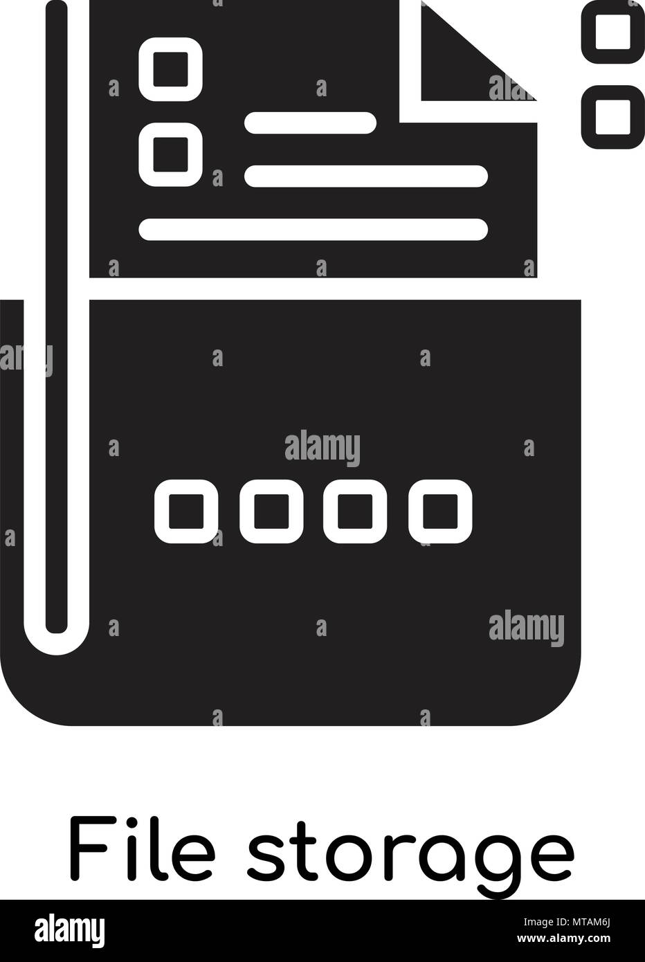 File storage icon isolated on white background for your web and mobile ...