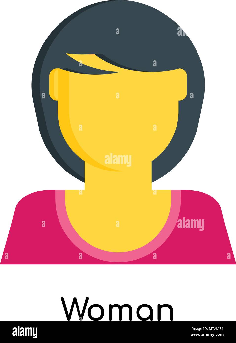 Woman icon isolated on white background for your web and mobile app ...