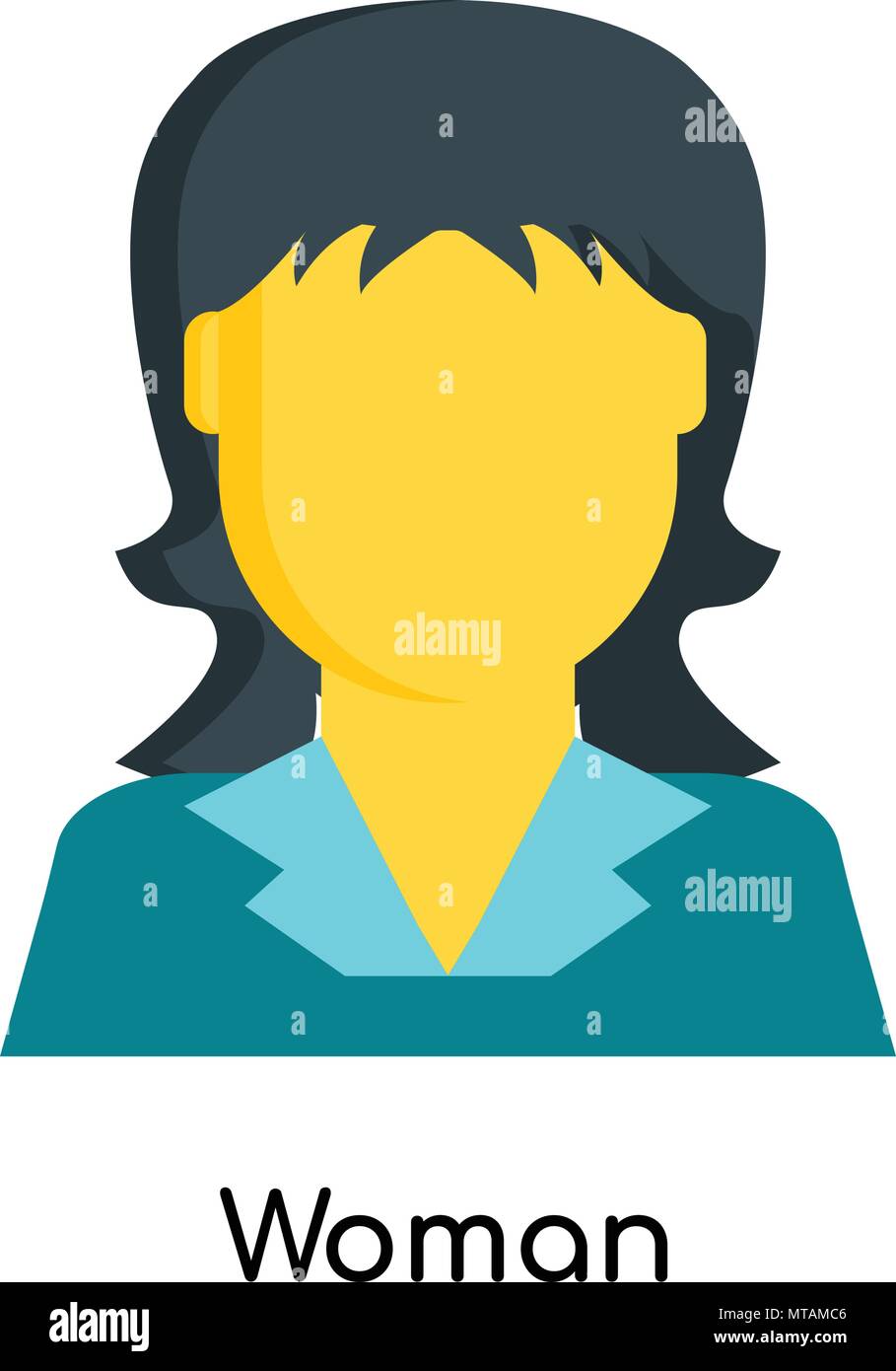 Woman icon isolated on white background for your web and mobile app ...
