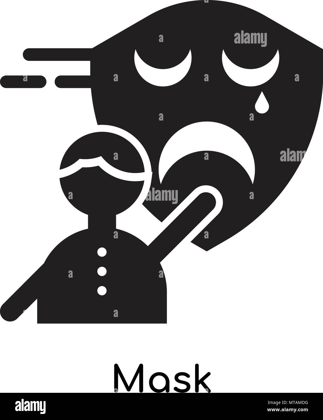 Mask icon isolated on white background for your web and mobile app ...