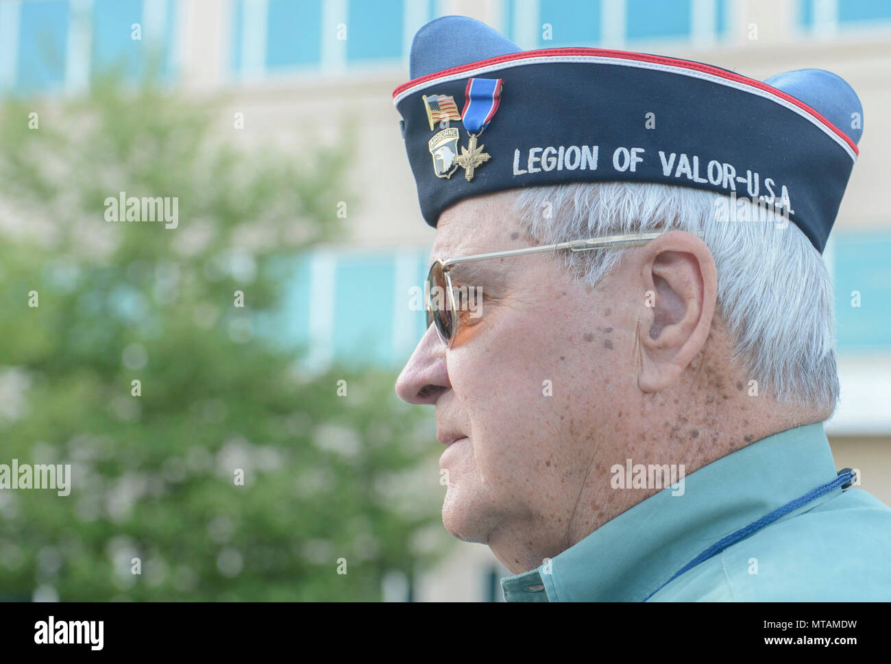 Retired U.S. Army Col. Tom Reeves, Legion of Valor member, waits to ...