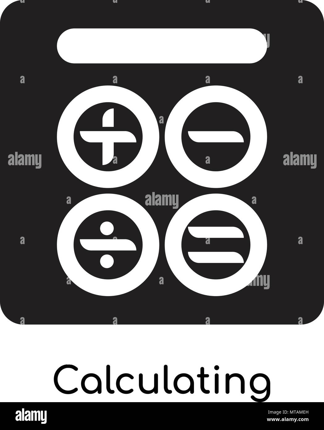 Calculating icon isolated on white background for your web and mobile ...