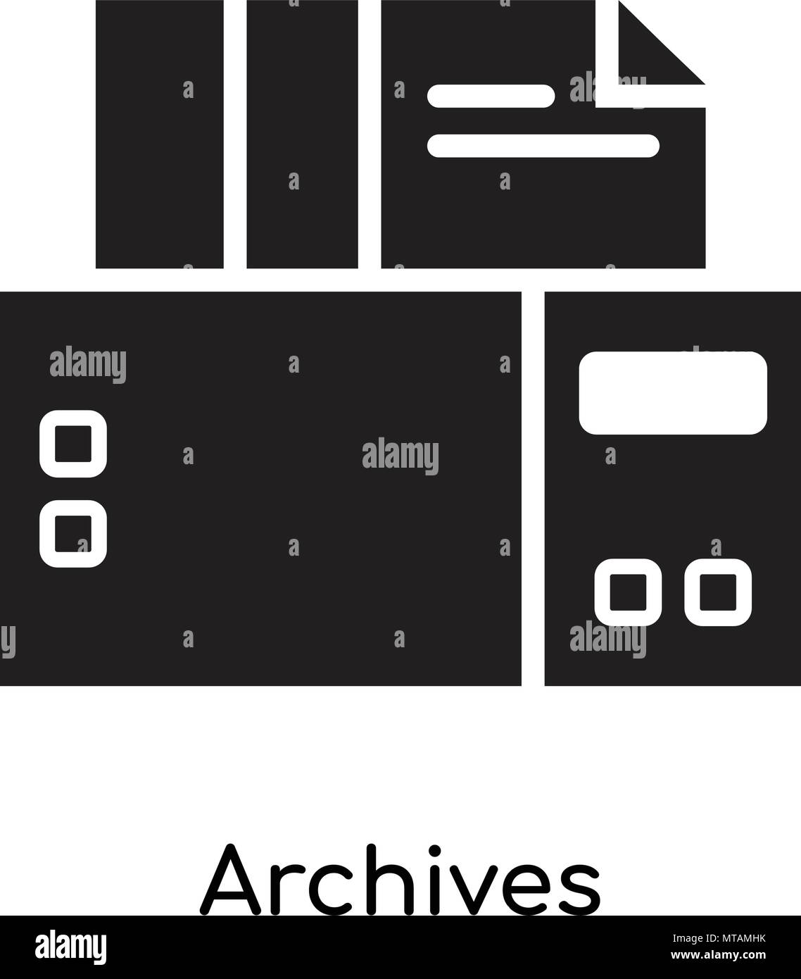Archives icon isolated on white background for your web and mobile app ...
