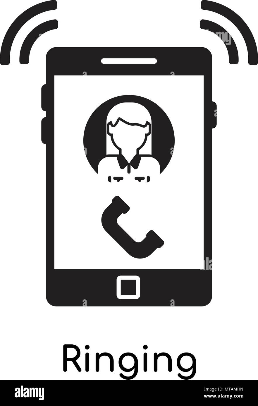 Ringing icon isolated on white background for your web and mobile app ...