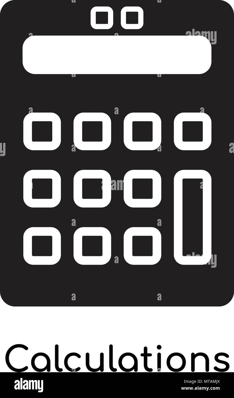 Calculations icon isolated on white background for your web and mobile ...