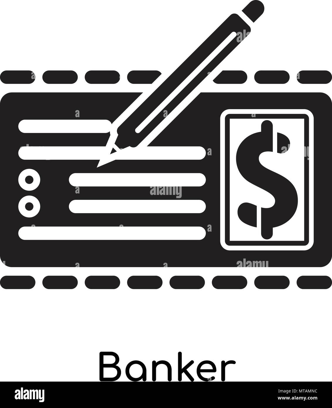 Banker icon isolated on white background for your web and mobile app ...