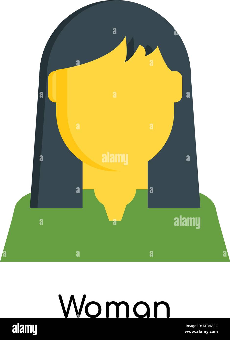 Woman icon isolated on white background for your web and mobile app ...