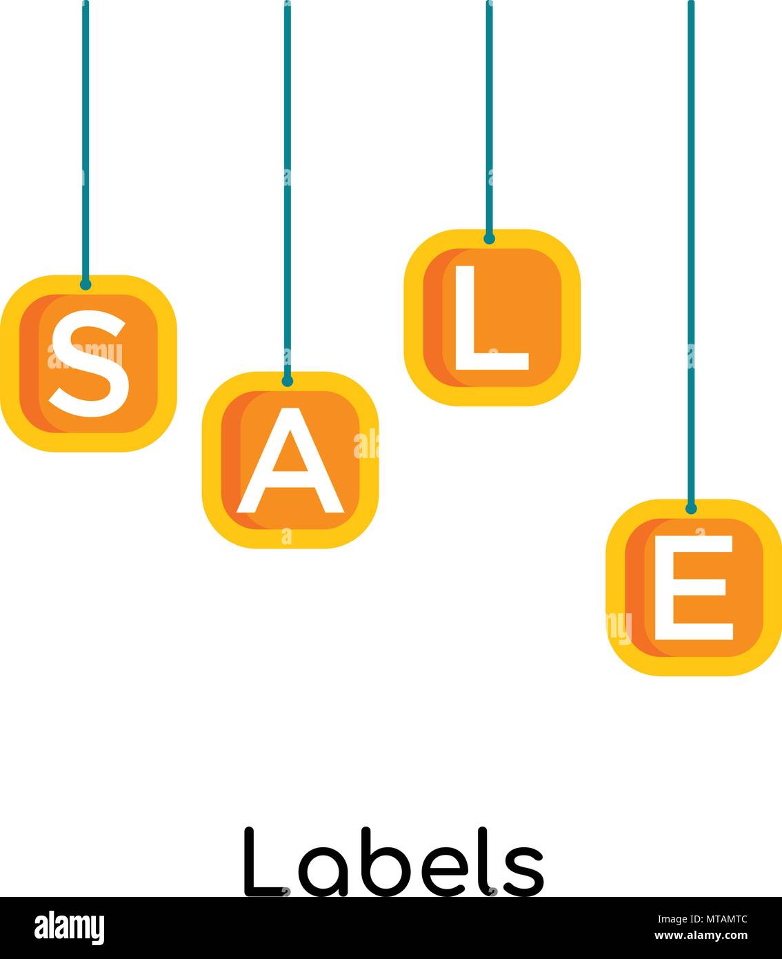 Labels icon isolated on white background for your web and mobile app ...