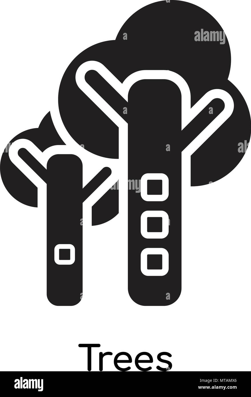 Trees icon isolated on white background for your web and mobile app ...