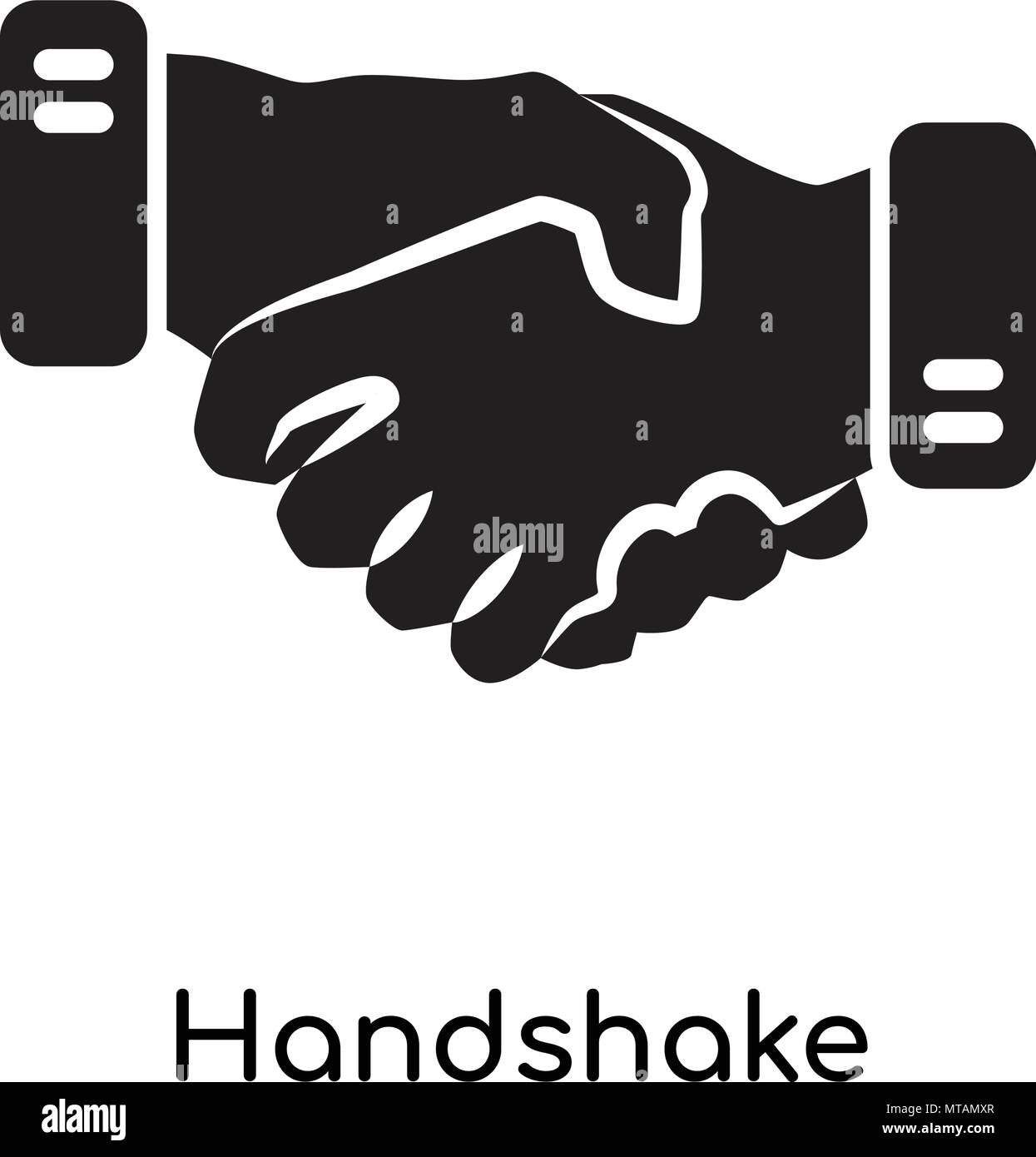 Handshake icon isolated on white background for your web and mobile app ...