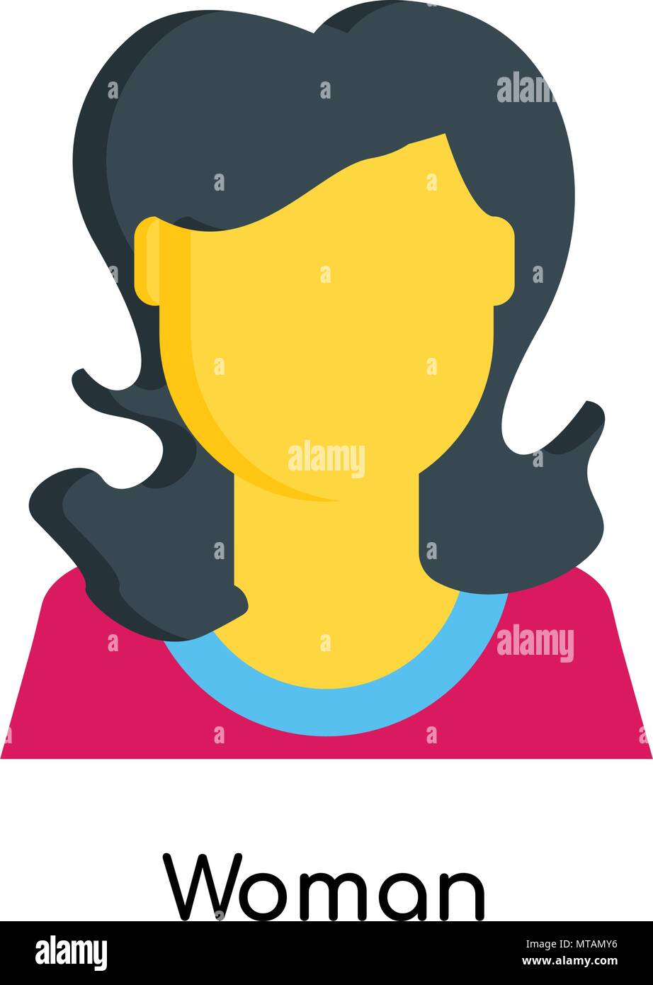 Woman icon isolated on white background for your web and mobile app ...