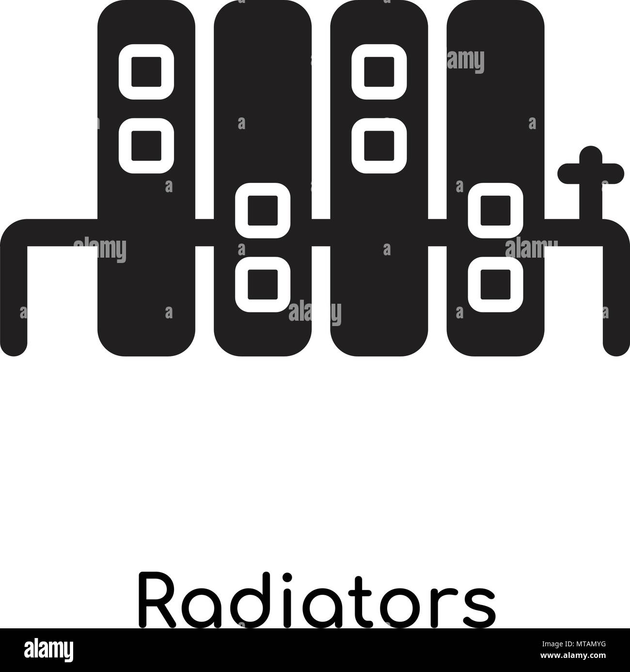 Radiators icon isolated on white background for your web and mobile app ...