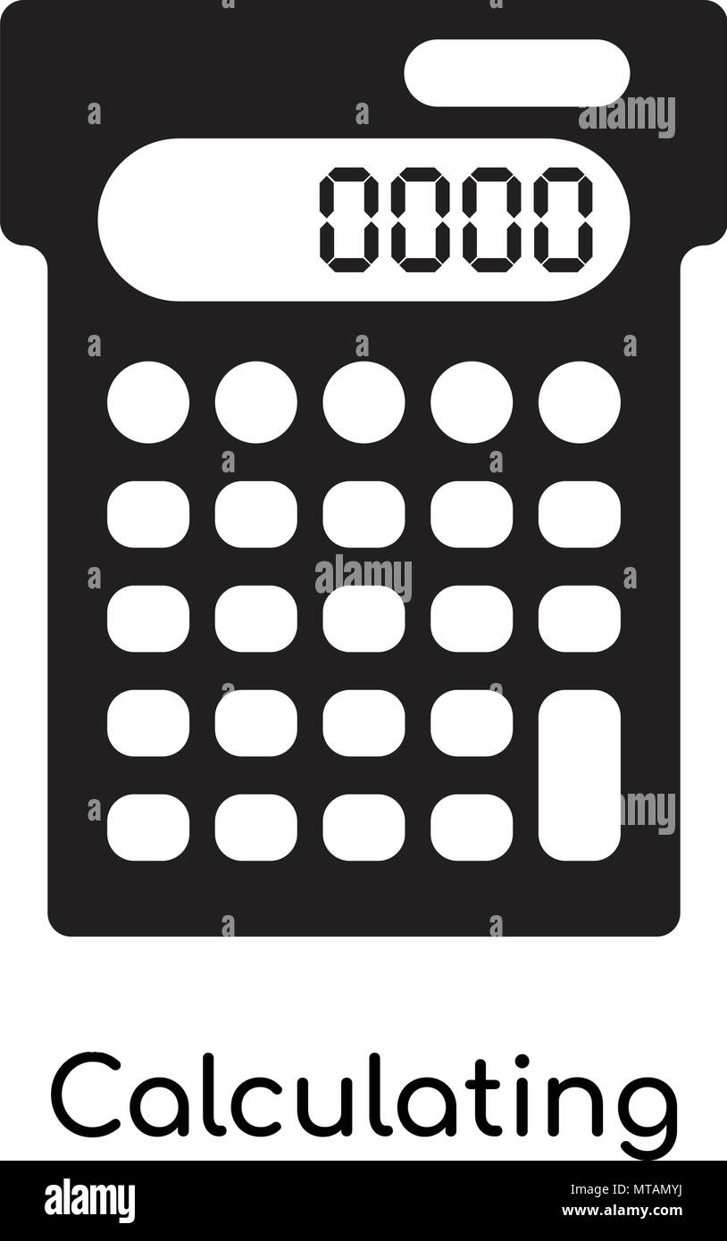 Calculating icon isolated on white background for your web and mobile ...