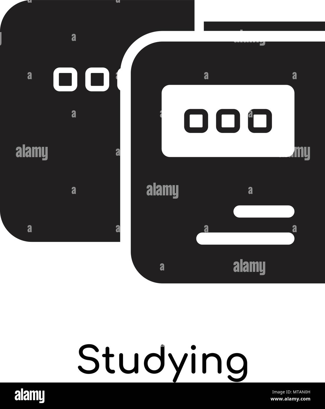 Studying icon isolated on white background for your web and mobile app ...