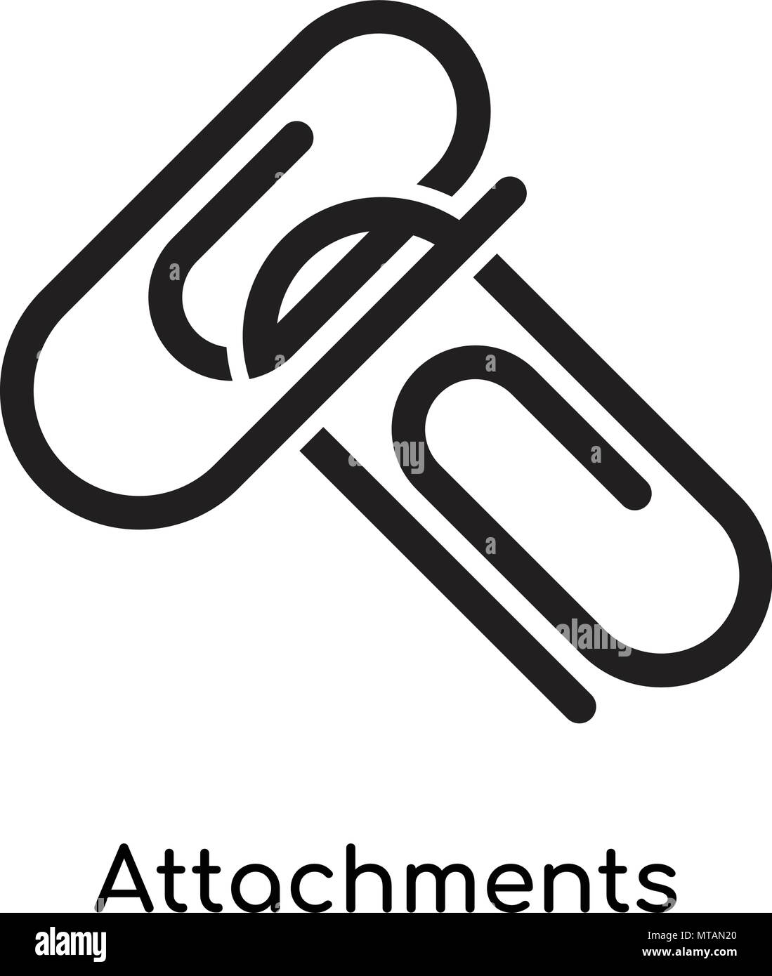 Attachments icon isolated on white background for your web and mobile ...