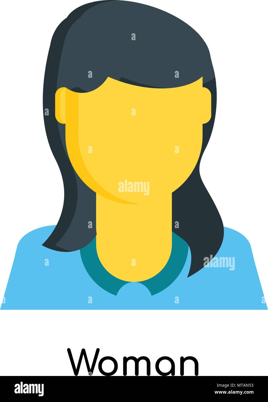 Woman icon isolated on white background for your web and mobile app ...