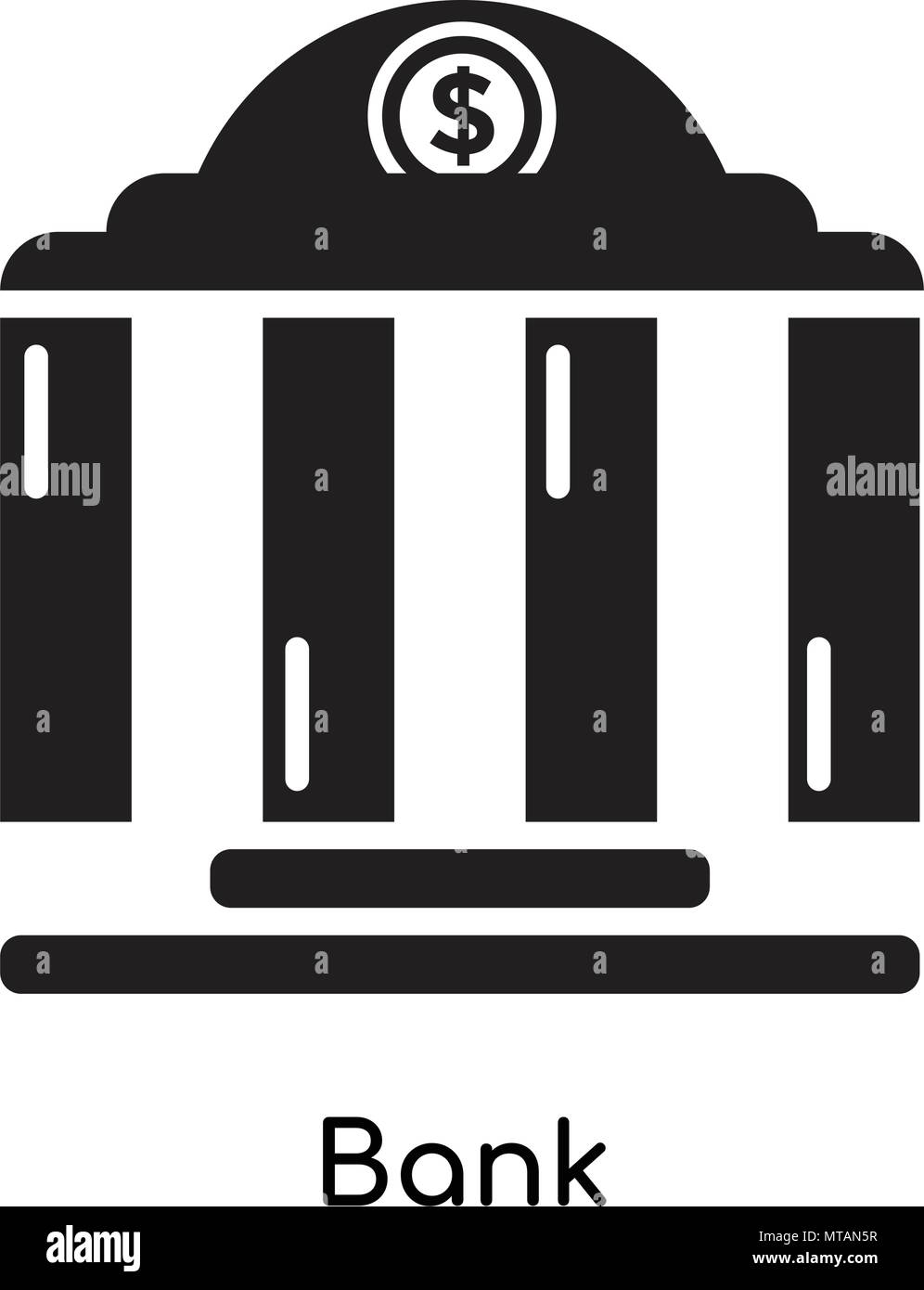 Bank icon isolated on white background for your web and mobile app ...