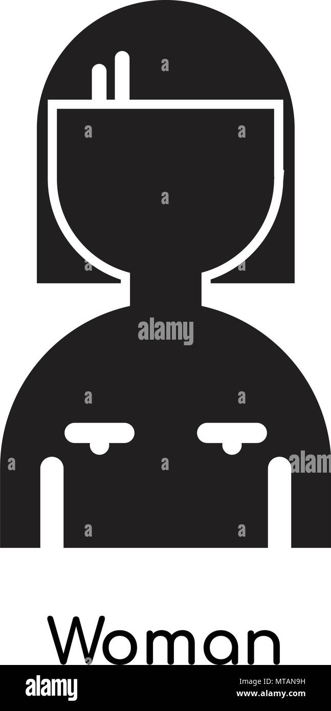 Woman icon isolated on white background for your web and mobile app ...