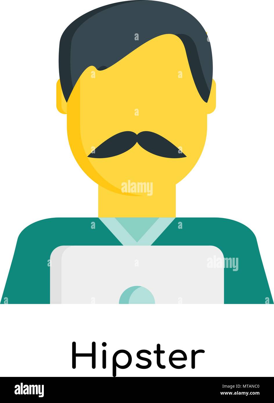 Hipster icon isolated on white background for your web and mobile app ...