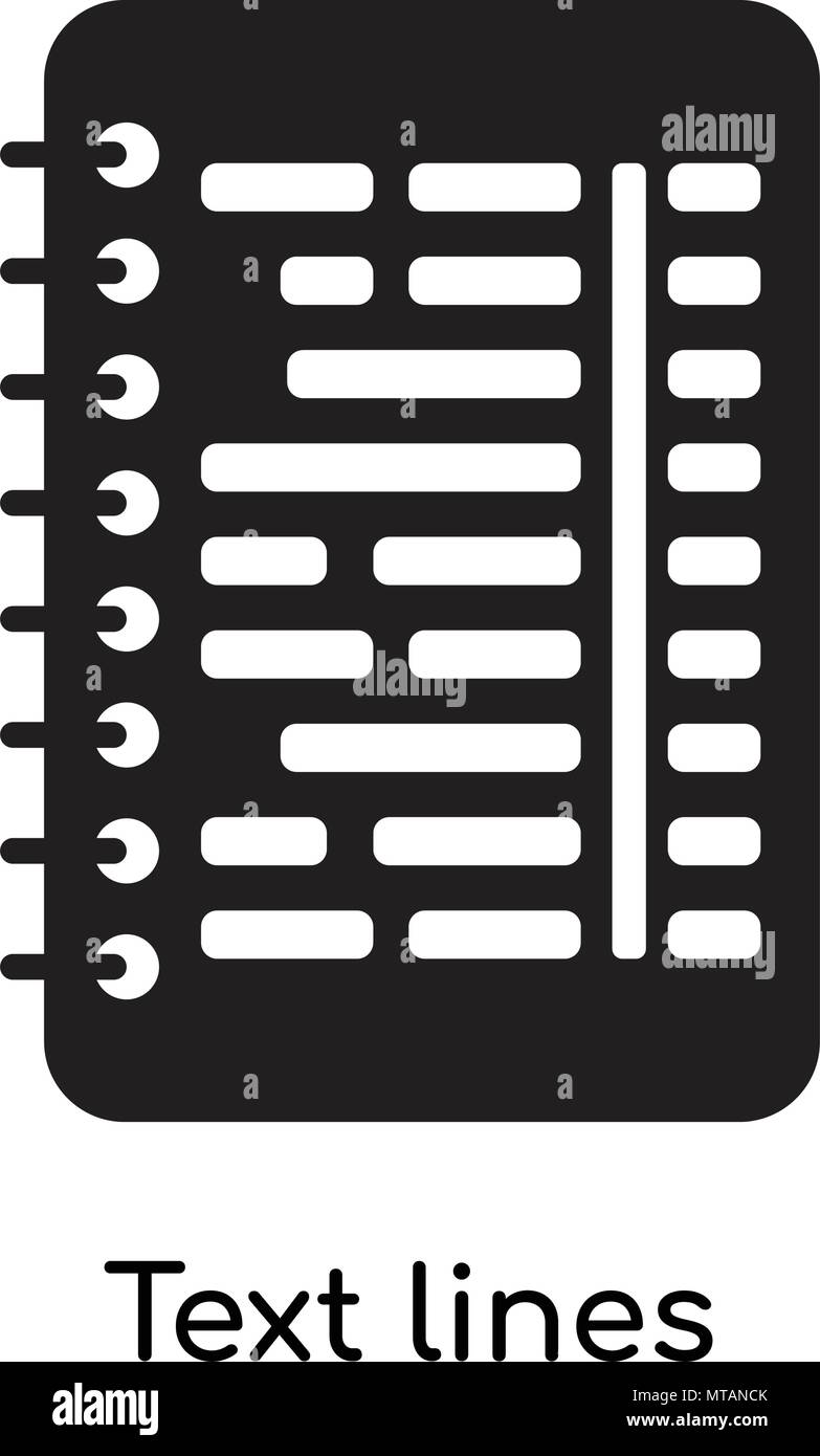 Text lines icon isolated on white background for your web and mobile ...