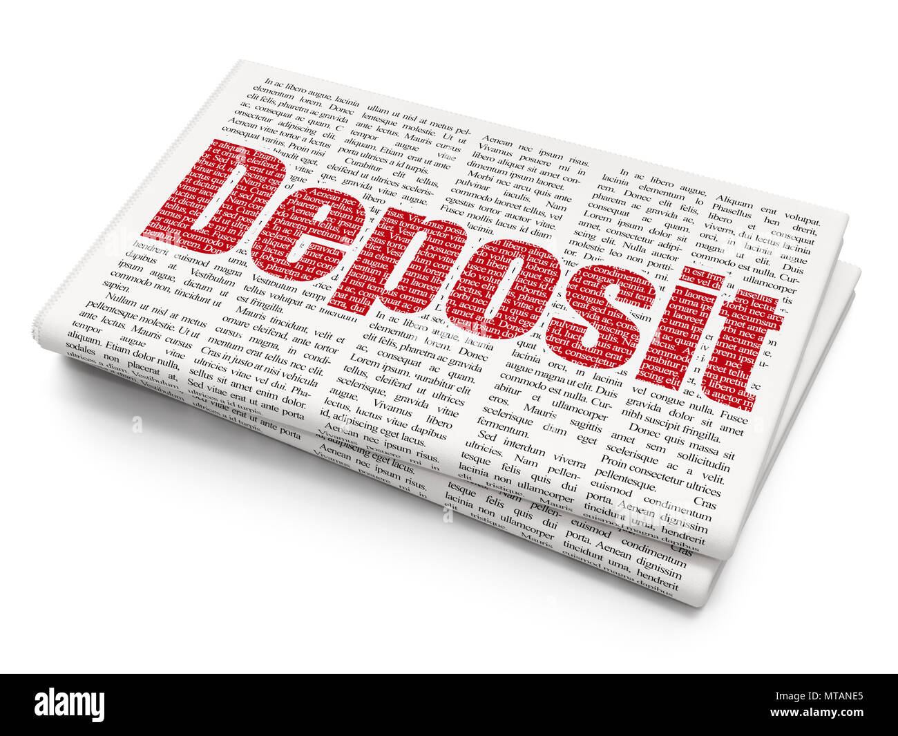 Banking concept: Deposit on Newspaper background Stock Photo - Alamy