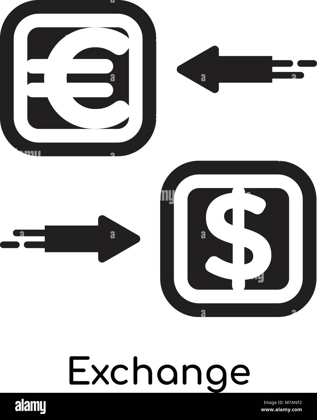 Exchange icon isolated on white background for your web and mobile app ...