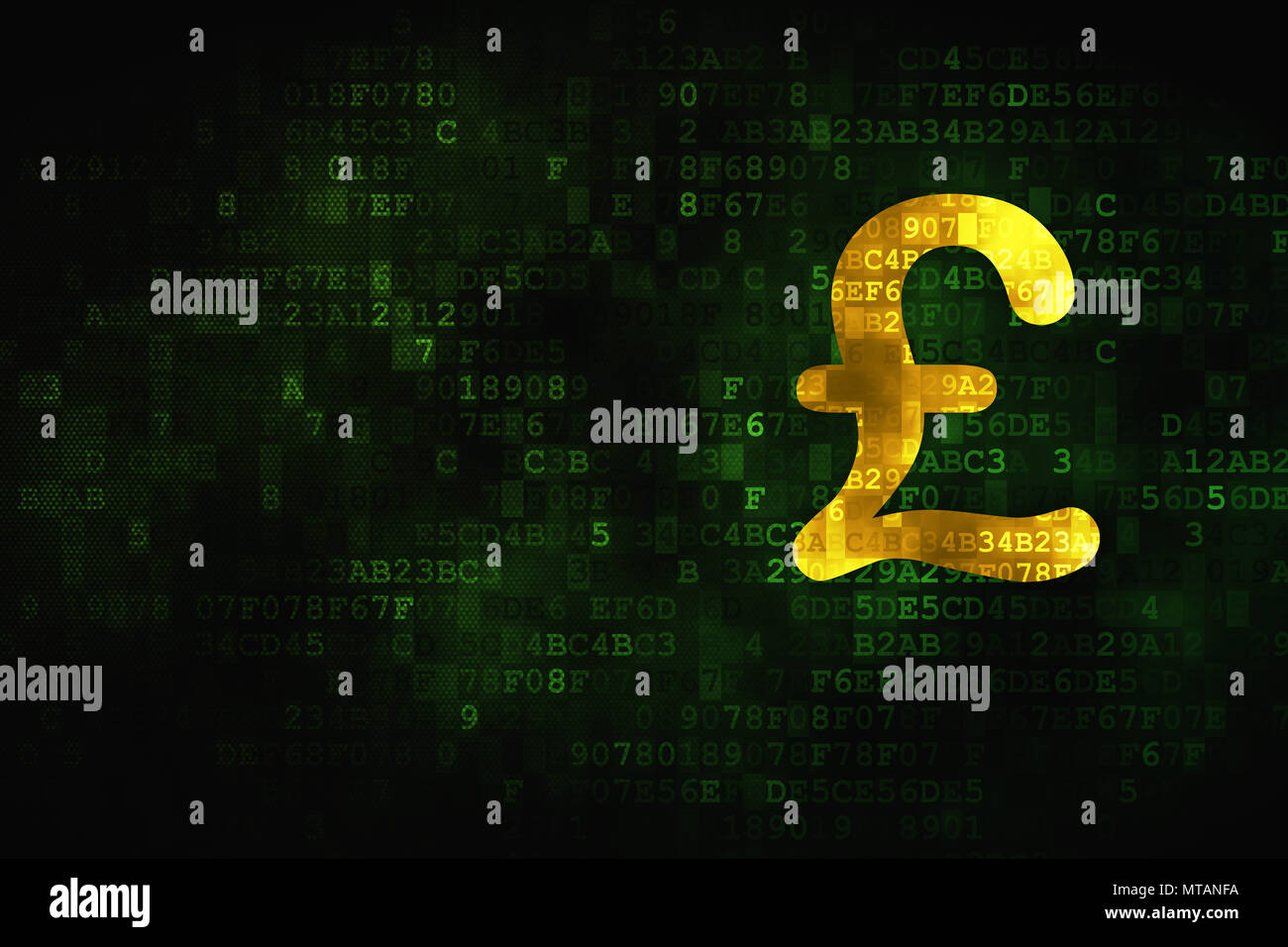 Currency concept: Pound on digital background Stock Photo - Alamy