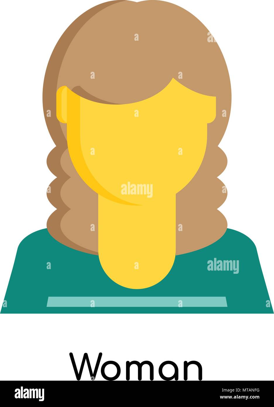 Woman icon isolated on white background for your web and mobile app ...