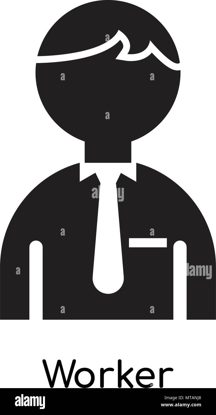 Worker icon isolated on white background for your web and mobile app ...