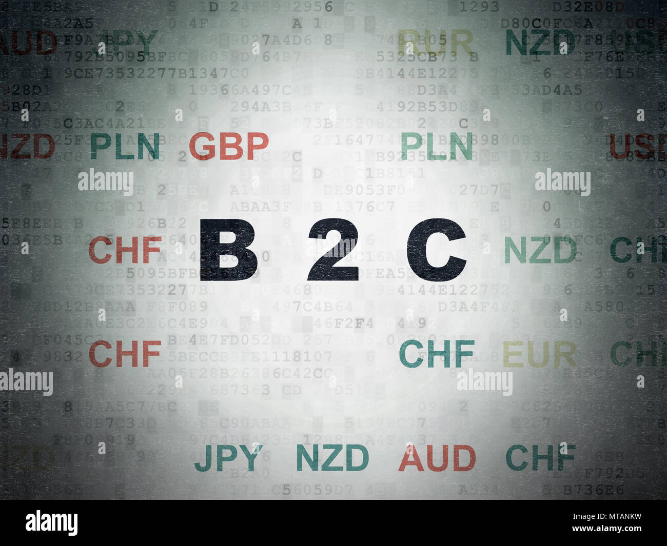 Business concept: B2c on Digital Data Paper background Stock Photo - Alamy