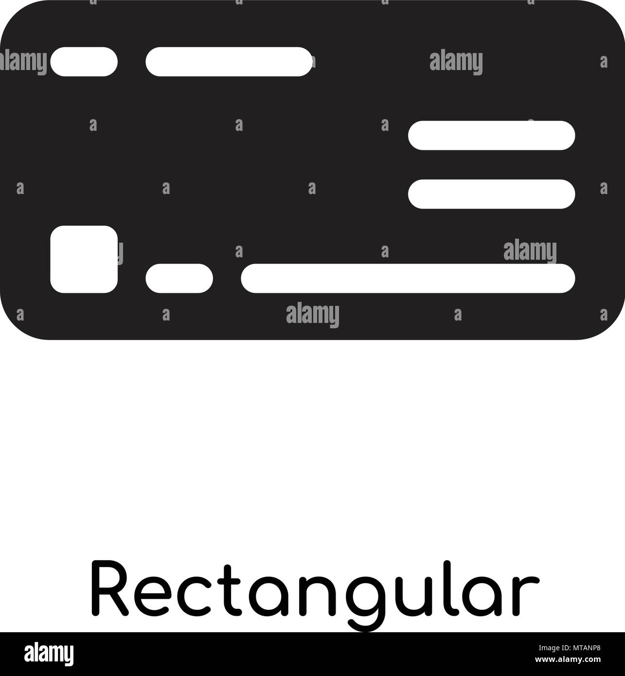 Rectangular icon isolated on white background Stock Vector Image & Art ...