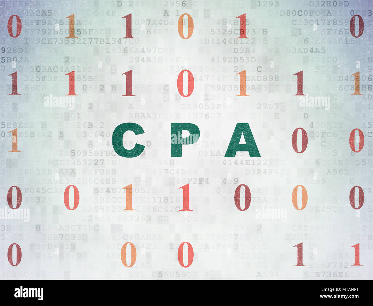 Business concept: CPA on Digital Data Paper background Stock Photo - Alamy