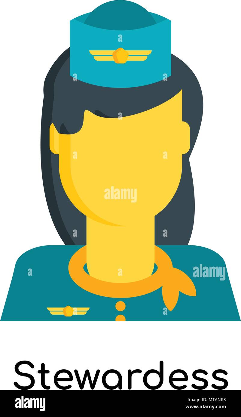 Stewardess icon isolated on white background Stock Vector Image & Art ...