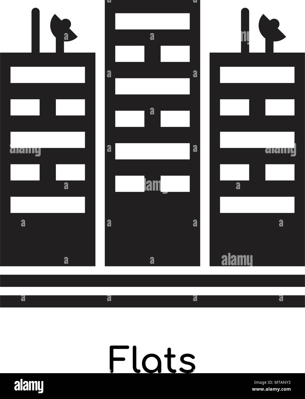 Black and white flats Stock Vector Images - Alamy