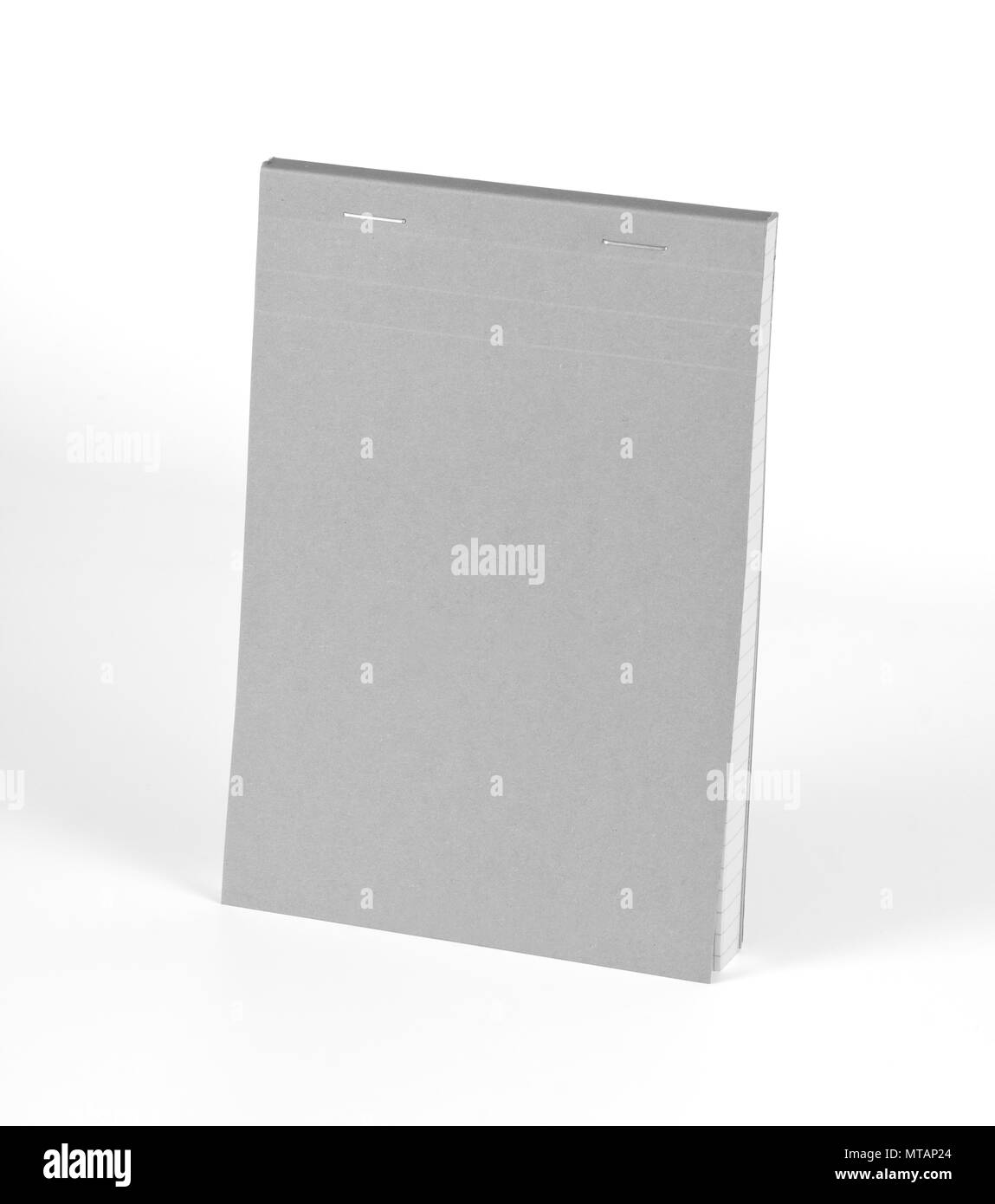Blank gray notebook isolated on white background Stock Photo - Alamy