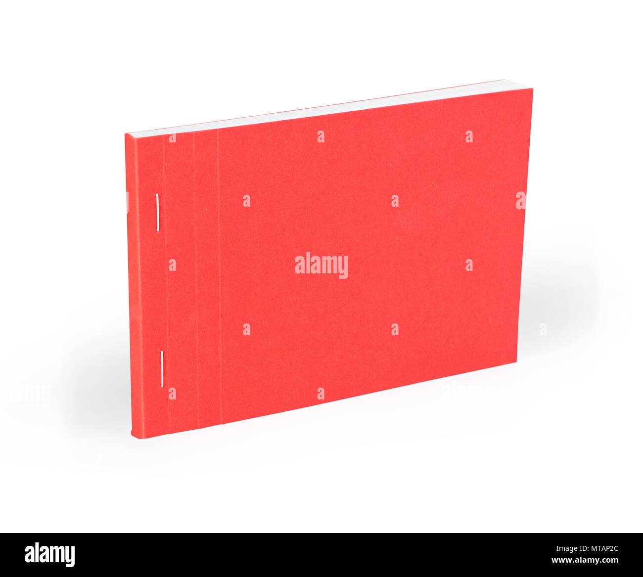 Blank red notebook isolated on white background Stock Photo - Alamy