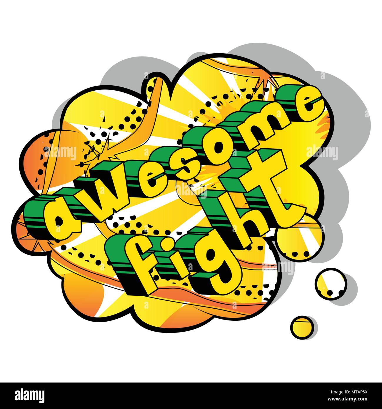 Awesome Fight - Comic book word on abstract background Stock Vector ...