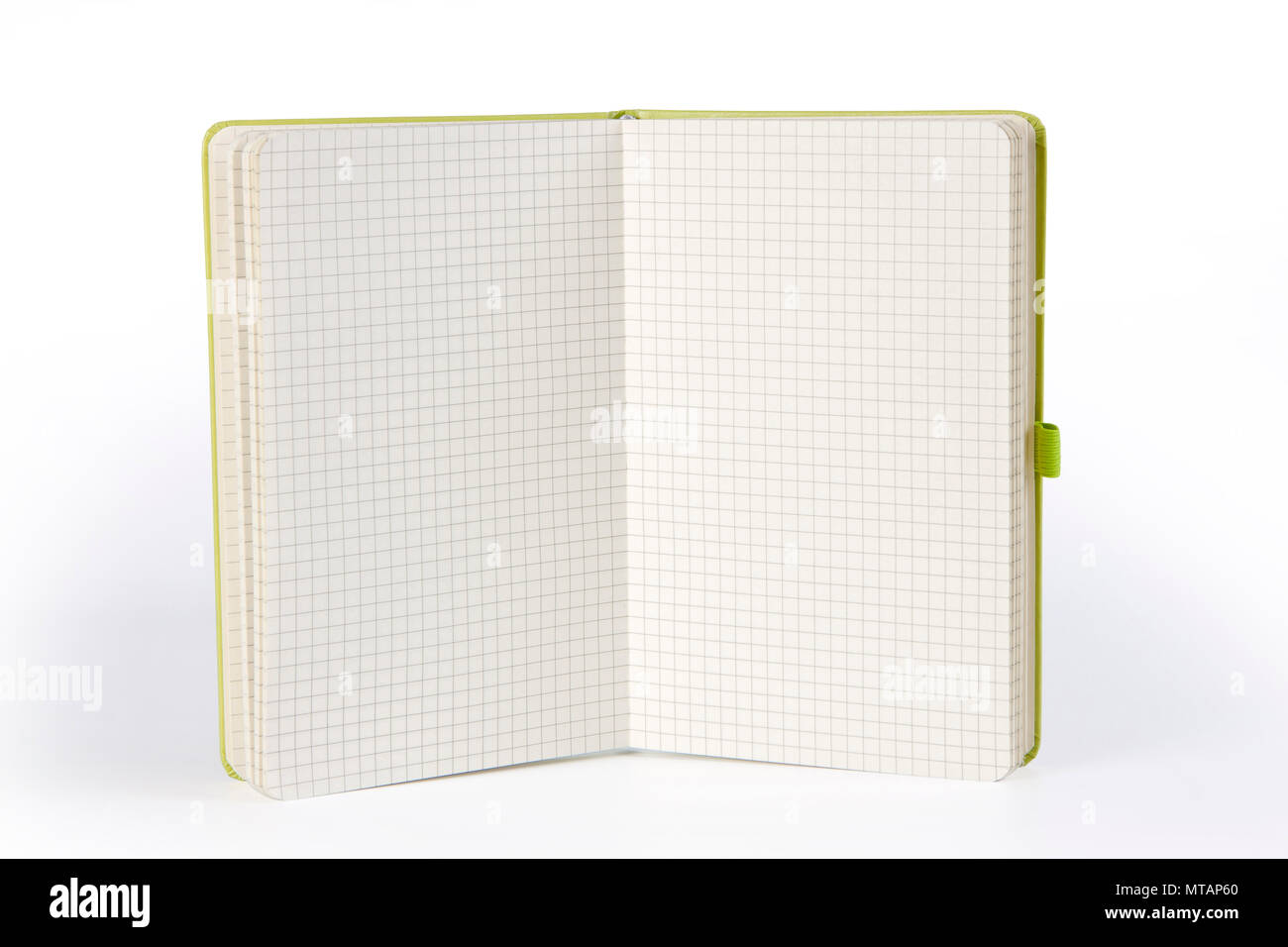 Notepad with a checkered sheets on white background Stock Photo - Alamy
