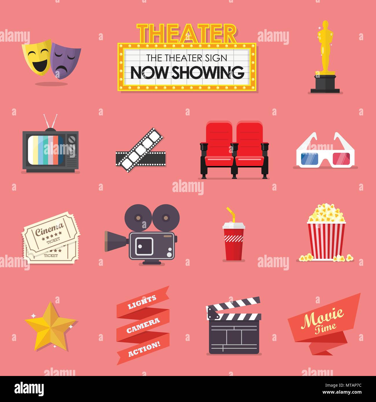 Retro performance icons set Stock Vector Images - Alamy