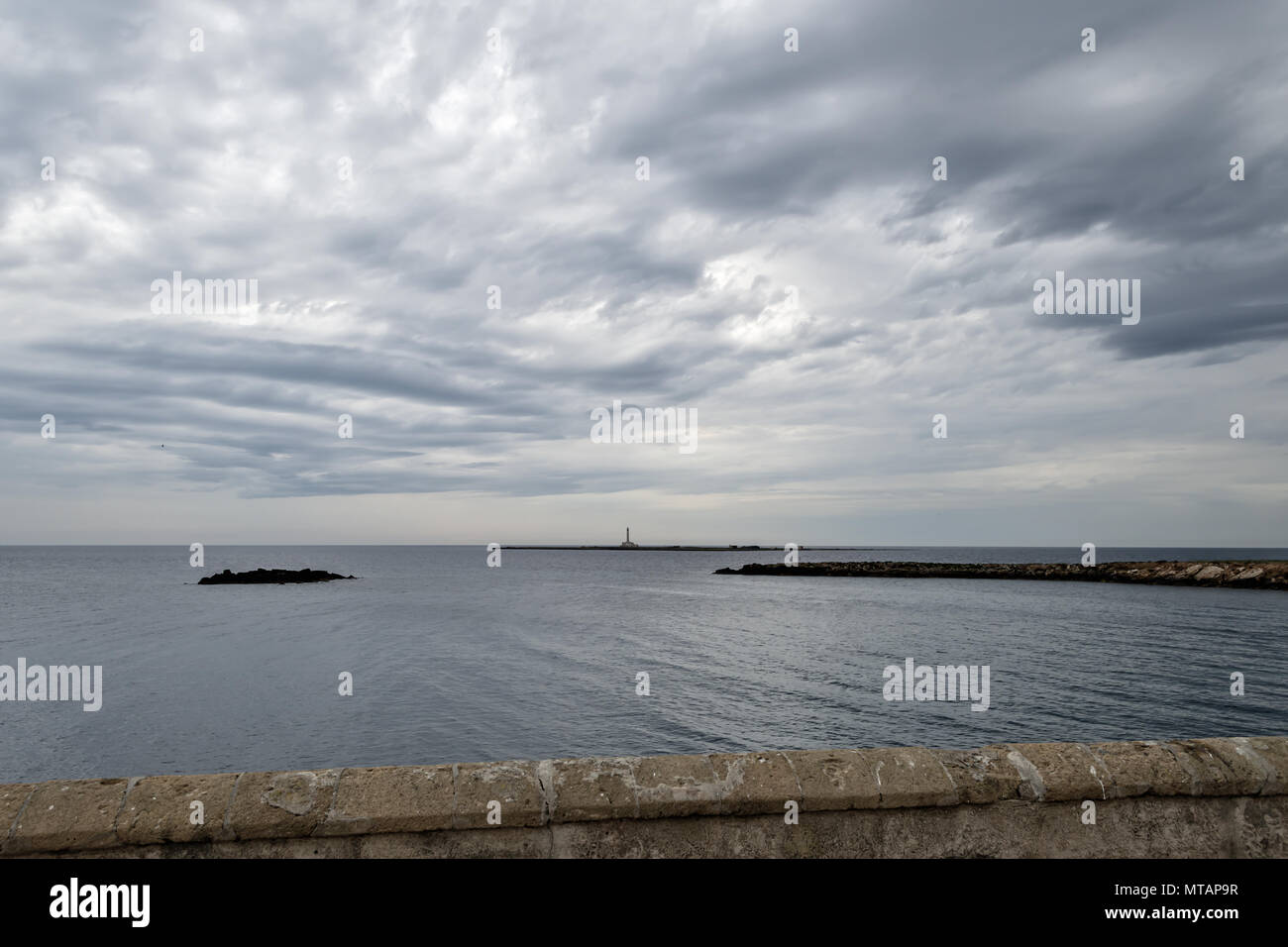 Italy Puglia City of Gallipoli the lighthouse on the island of San ...