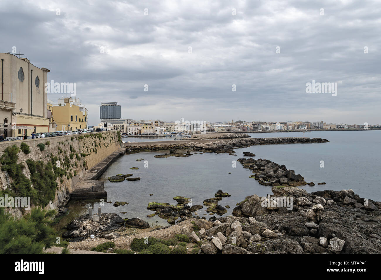 Italy Puglia City of Gallipoli view of the new city Stock Photo - Alamy