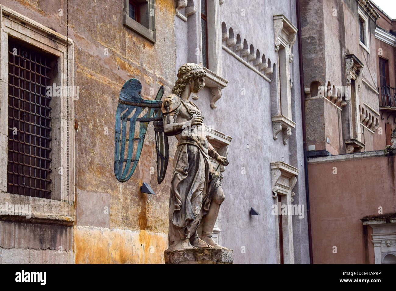 Angel statue of Sant'Angelo Castle Italy Stock Photo - Alamy