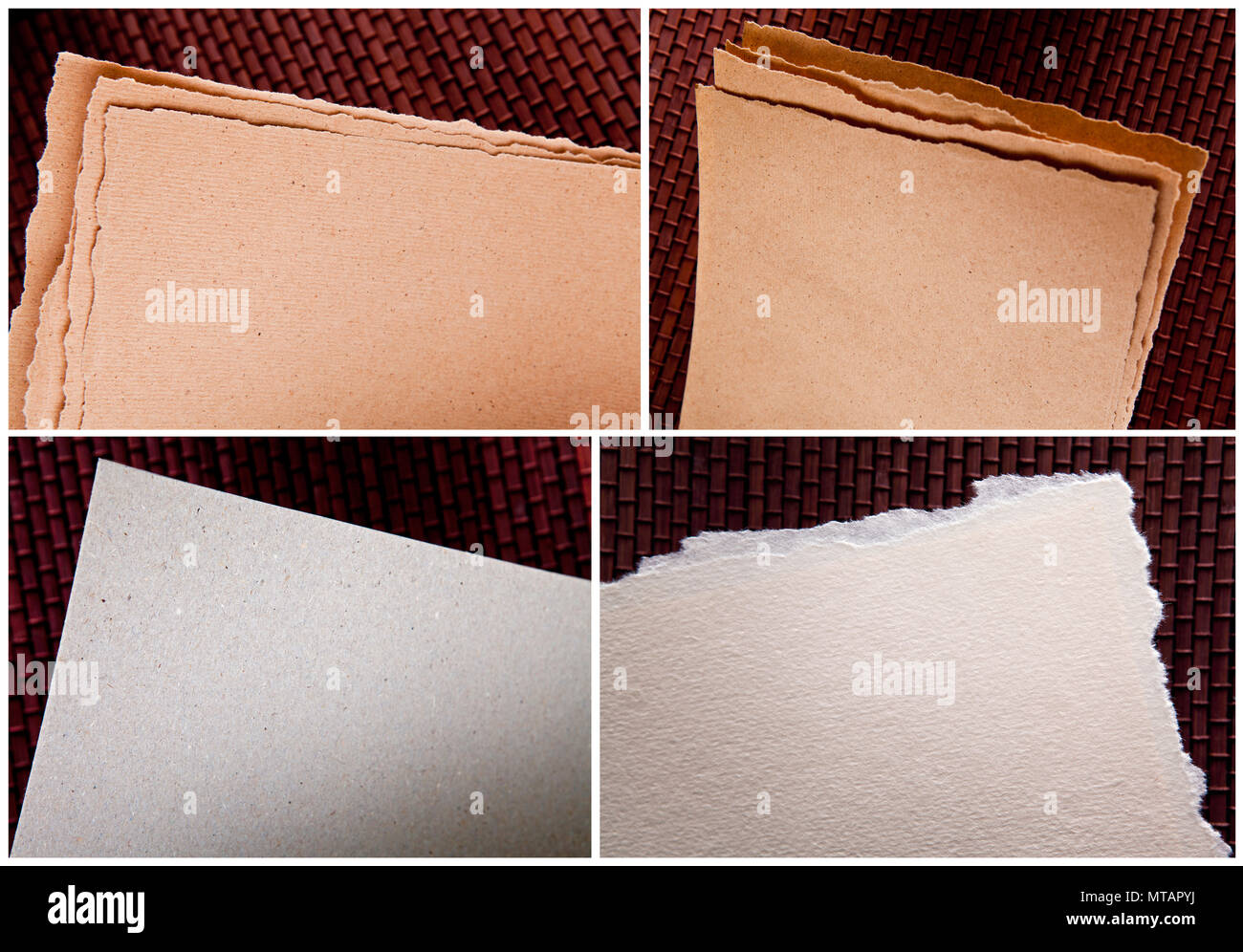 Set of Macro shots of corner of paper. Mockup. Close up Stock Photo - Alamy