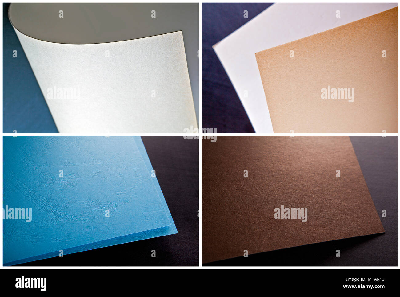 Set of Macro shots of corner of paper. Mockup. Close up Stock Photo - Alamy