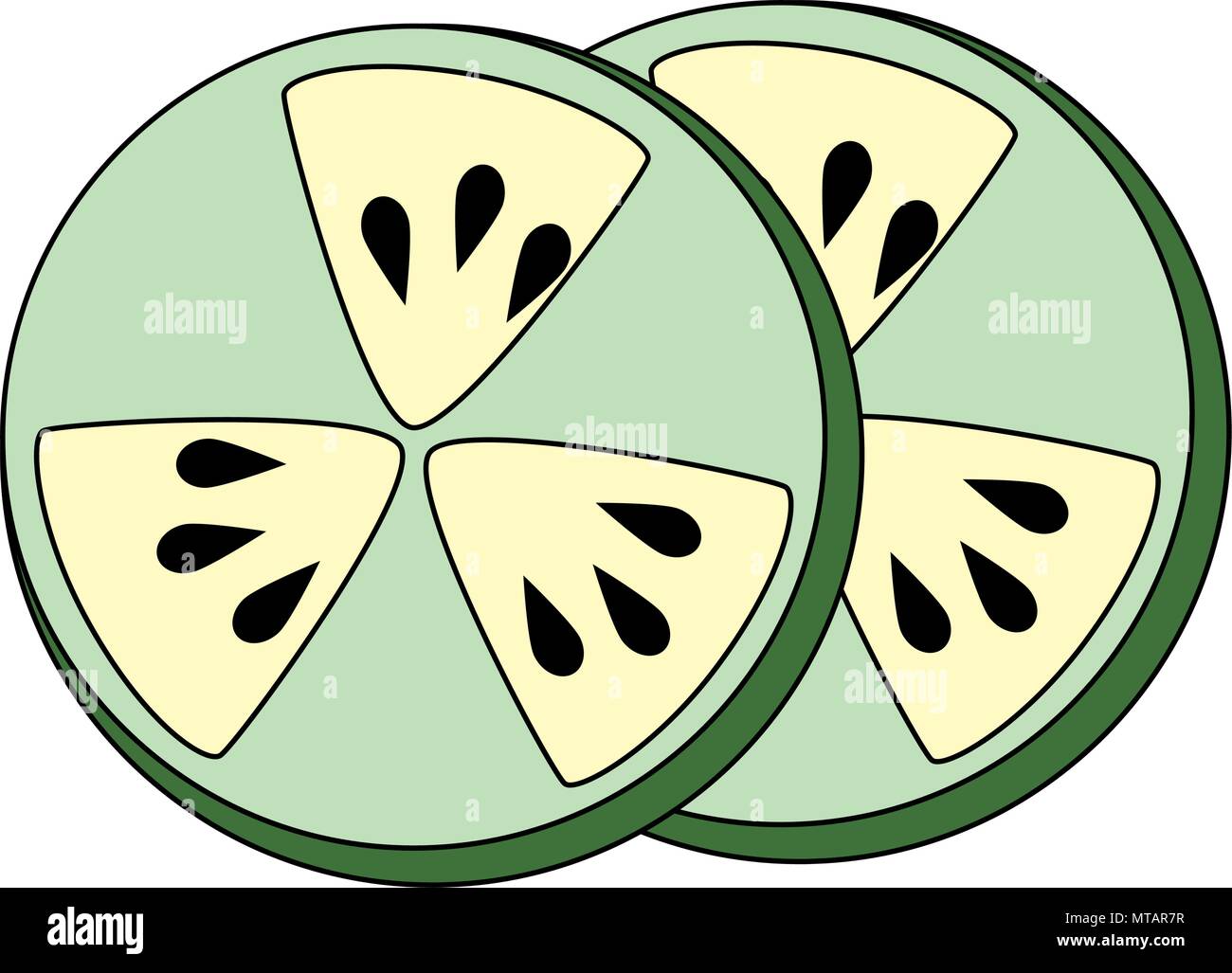 cucumber slice fresh food Stock Vector Image & Art - Alamy