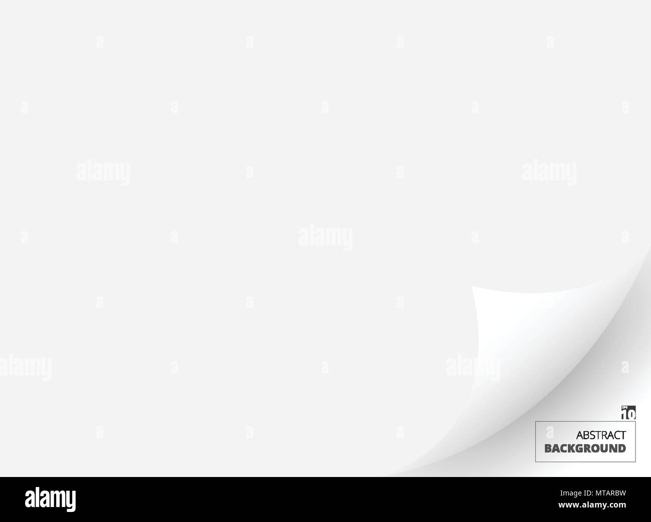 Abstract of white paper with flip page background, illustration vector ...