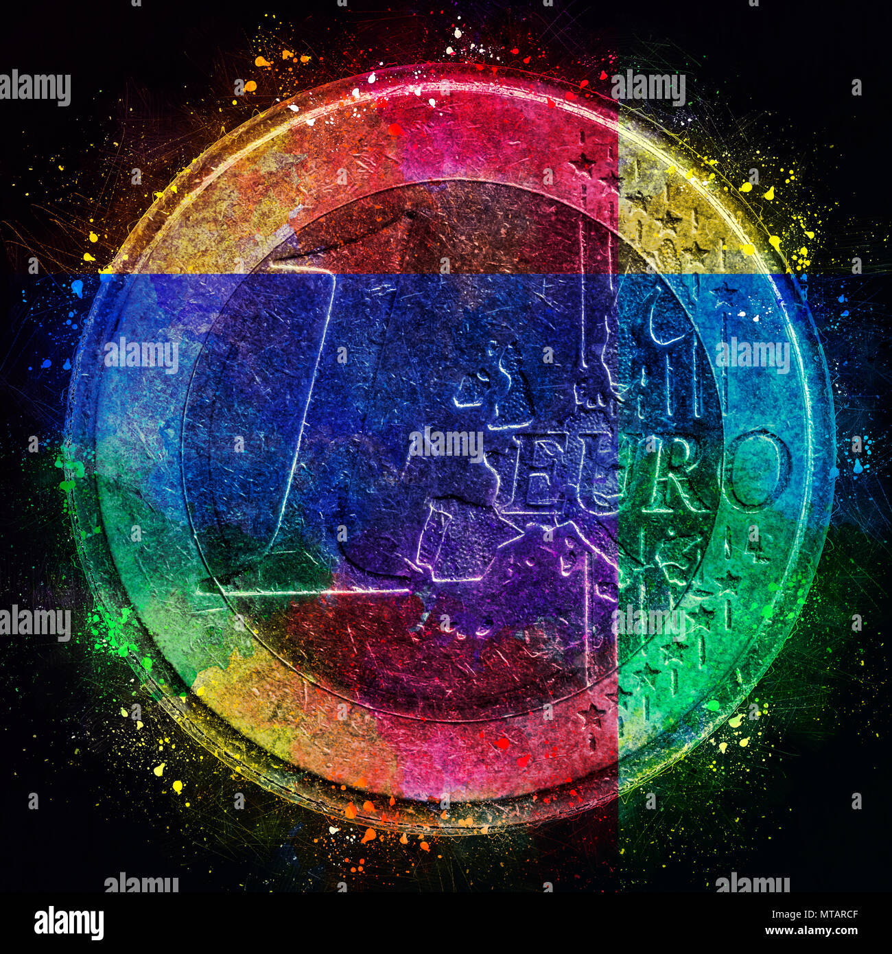 Euro coin tails hi-res stock photography and images - Alamy