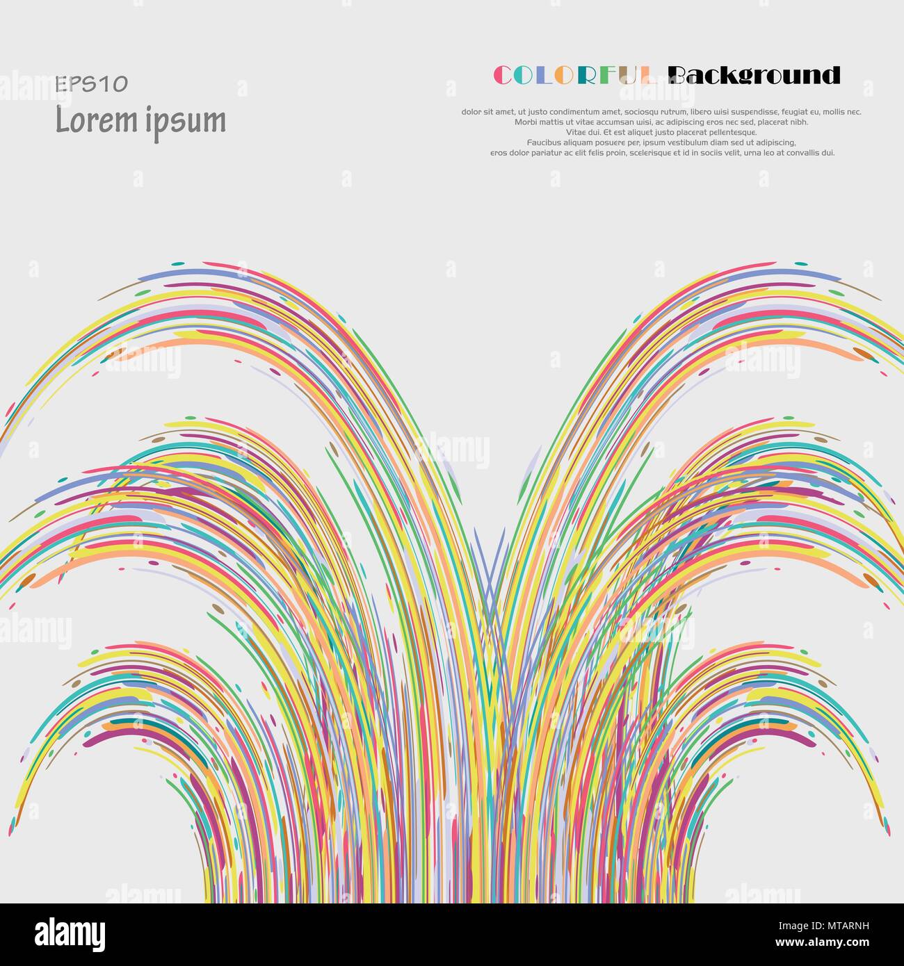 Spread of abstraction colorful lines pattern background. vector eps10 ...